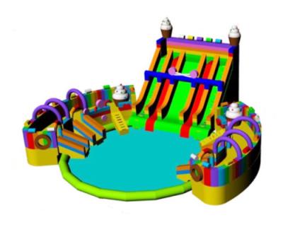 China Adult And Kids Inflatable Water Park Playground Swimming Pool for sale