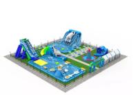 China Inflatable Land Water Park Swimming Pool With Obstacle Course for sale
