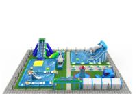 China Inflatable Land Water Park Swimming Pool With Obstacle Course for sale