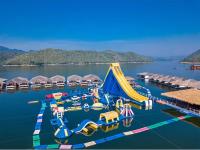 China Entertainment Infaltable Sea Water Park Games Floating Obstacle Course for sale
