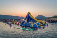 China Entertainment Infaltable Sea Water Park Games Floating Obstacle Course for sale