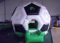 China Sport Giant 4m Inflatable Bouncy Castle , White Soccer Bouncy House for sale