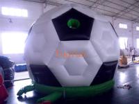 China Sport Giant 4m Inflatable Bouncy Castle , White Soccer Bouncy House for sale