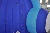 China Customized Blue Inflatable Headset Dome Event Tent For Commercial for sale