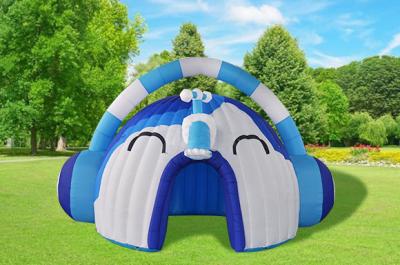 China Customized Blue Inflatable Headset Dome Event Tent For Commercial for sale