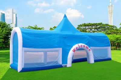 China Blue Large Inflatable PVC Event Tent For Commercial Advertising for sale