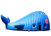 China Giant Blue Cartoon Whale Inflatable Event Tent For Commercial for sale