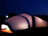 China Triangle Inflatable Dome Three Entrance Giant Inflatable Air Structure for sale