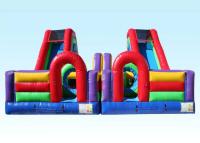China Colorful Dual Lap Inflatable Dry Obstacle Course For Toddler for sale