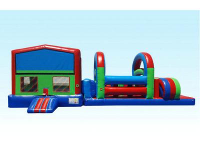 China Big And Bright Inflatable Obstacle Course Challenge Eco Friendly for sale