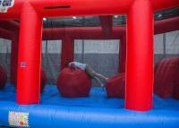 China Customized Funny Red Inflatable Obstacle Course Inflatable Sport Game for sale