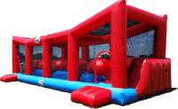 China Customized Funny Red Inflatable Obstacle Course Inflatable Sport Game for sale