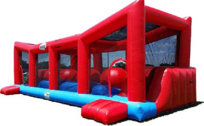 China Customized Funny Red Inflatable Obstacle Course Inflatable Sport Game for sale