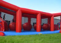 China Customized Funny Red Inflatable Obstacle Course Inflatable Sport Game for sale