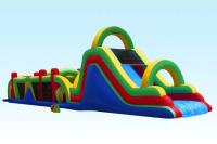 China 0.55mm PVC Tarpualin Giant Inflatable Obstacle Course With Slide for sale