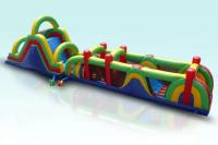 China 0.55mm PVC Tarpualin Giant Inflatable Obstacle Course With Slide for sale