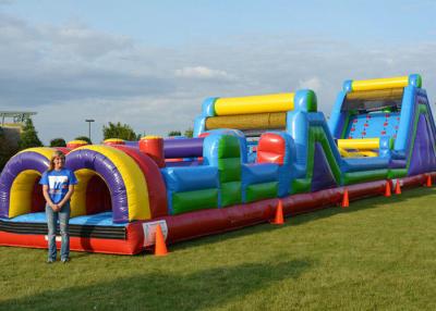 China 0.55mm PVC Kids Backyard Inflatable Obstacle Course For Challenging for sale