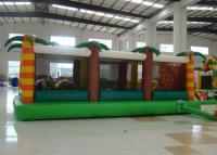 China Coconut Tree Inflatable Bouncy Obstacle Course , Outdoor Playground for sale