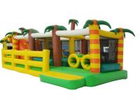 China Coconut Tree Inflatable Bouncy Obstacle Course , Outdoor Playground for sale
