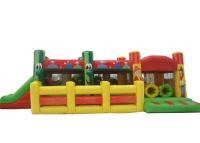 China Fun Kids Inflatable Obstacle Course Rental 0.55mm PVC Tarpaulin for sale