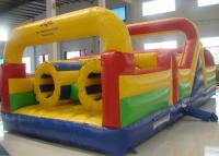 China Attractive Small Tarpaulin Inflatable Obstacle Courses Bright Silk Printing for sale