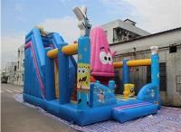 China Spongebob And Patrick Star Inflatable Fun City Blow Up Amusement Park for sale