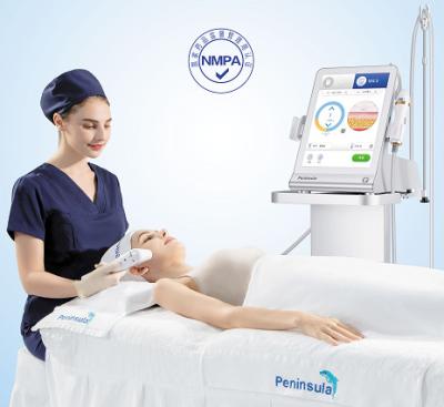 China Peninsula HIFU Face 360 dgree dermis fat SMAS Layer treatment with 5 Ultrasound Tips for sale