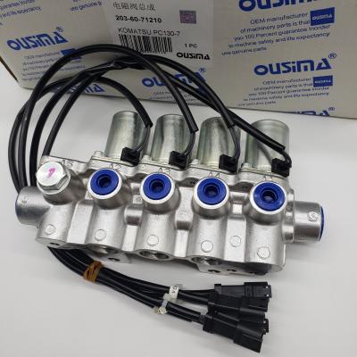 China 203-60-71210 Excavator Solenoid Valve For KOMATSU PC130-7 PC130LC-7 PC200-8 for sale