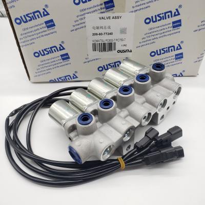 China 209-60-77240 209 60 77240 Excavator Solenoid Valve Group For KOMATSU PC600-7 PC750-7 for sale