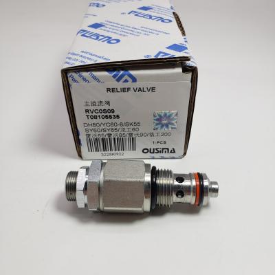 China Relief Valve RVC0S09 T08105535 For DH80 YC60-8 SK55 SY60 SY65 for sale
