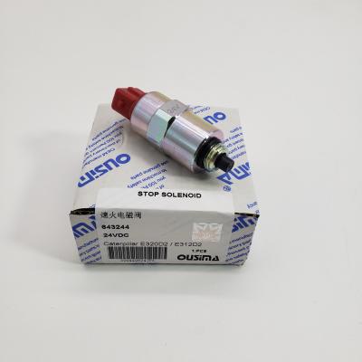 China Flameout Solenoid Valve 643244 24V Stop Solenoid Valve For  CAT E320D2 E312D2 for sale