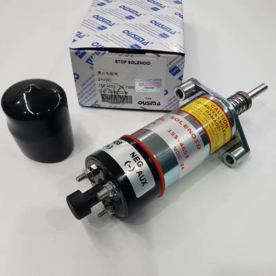 China OUSIMA Shut Off Solenoid 155-4653 1554653 3E-7985 24V For  E330 E330B/C 350 Excavator for sale