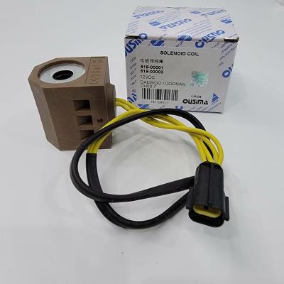 China 519-00001 519-00003 Solenoid Valve Coil For Doosan DH60-7 for sale