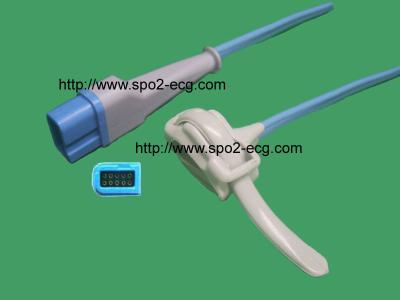 China Spacelabs Adult Spo2 Sensor Finger Clip 10 Pin For Hospital Grey Blue Color for sale