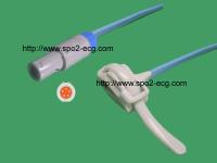 China GoldWay Adult Finger Clip Oxygen Sensor Redel 7 / 5 Pin 3.0 Meter Length for sale