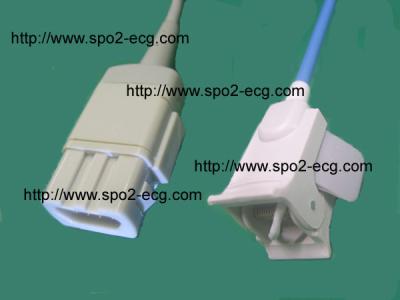 China GE Medical SPO2 Finger Sensor DB 9 pin / pulse oximeter probe Finger Clip And Softtip for sale