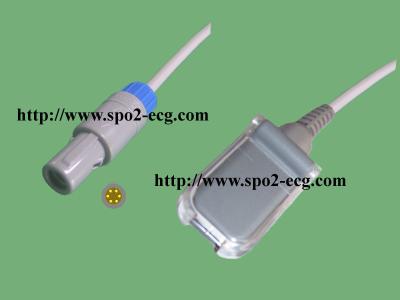 China Light Gray CE Pulse Oximeter Cable Redel 6 Pin Medical Device Accessories for sale
