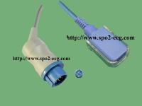 China Compatible Round 10 Pin Spo2 Cable 8ft For Kontron 7138 7840 7845 Blue Color for sale