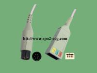 China GE-MEDICAL Pro1000/Datex-Ohmeda_IEC, 3 / 5lead, clip and snap,round 6pin,TPU,40in(102cm) / 2Pin for sale