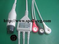 China GE-MEDICAL Pro1000/Datex-Ohmeda_IEC, 3 / 5lead, clip and snap,round 6pin,TPU,40in(102cm) / 2Pin for sale