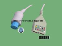 China LL Style Datex ECG Lead Cable 10 Pin 3 / 5 Lead With 3.6 Metre Length for sale