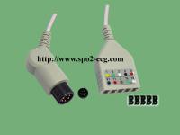 China LL Style ECG Medical Cables One Piece Round 6 Pin No Resistance for sale