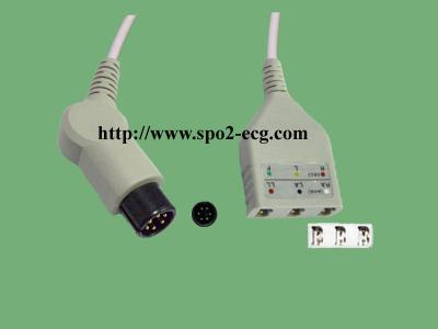 China LL Style ECG Medical Cables One Piece Round 6 Pin No Resistance for sale