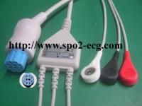 China ASP Style Datex Ohmeda ECG Cable AHA IEC Round 10J For Patient Monitor for sale