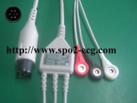 China Welch Allyn TPU ECG Lead Cable Round 6 Pin With 3 / 5 Lead Channel for sale