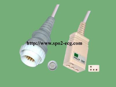 China Durable NEC 3 Lead Ecg Cable 16 Pin With Accurate Measurement Insulated Type for sale