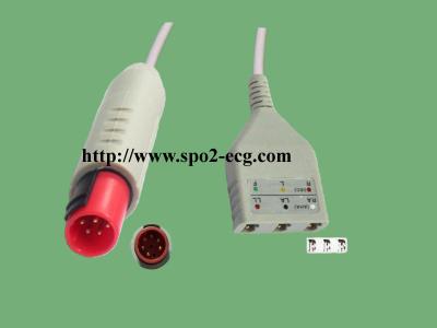 China Bionet BM3 Reusable Ecg Patient Cable Round 8 Pin 3.6 Metre CE Standard for sale
