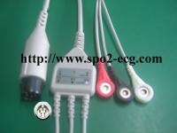 China OEM ODM ECG Lead Cable 3 / 5lead AHA IEC LL Style ,1KΩ Resistance for sale