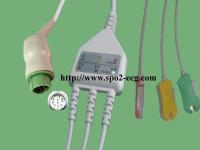 China OEM ODM ECG Lead Cable 3 / 5lead AHA IEC LL Style ,1KΩ Resistance for sale