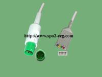 China 10 Pin One Piece ECG Lead Cable For Patient Monitor Anti - Interference for sale